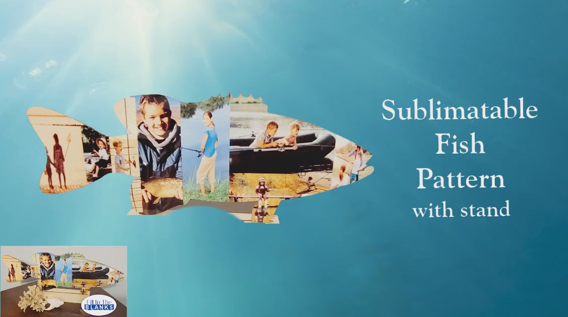 Fish Pattern for Sublimation - Stand Incl. – Fill In The Blanks Supply ...